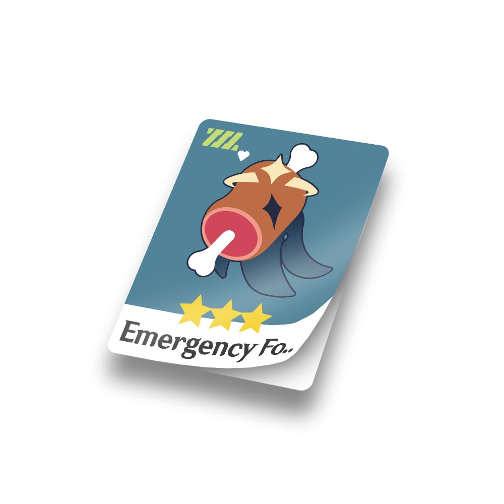 Emergency Food Sticker - Sleepi